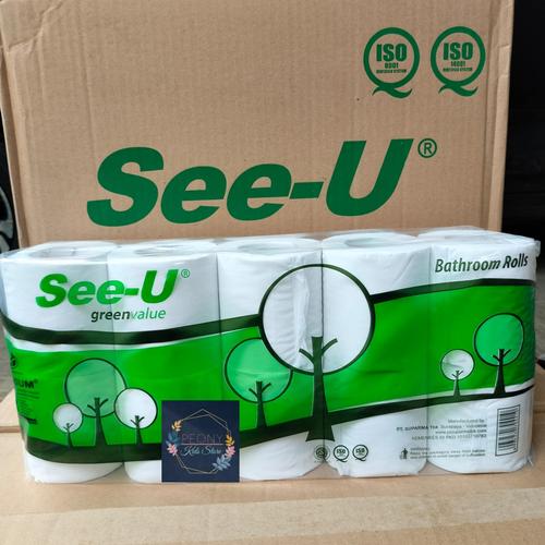 Jual SEE-U BATHROOM 10 ROLLS/tisu gulung toilet Isi 10 roll/see you ...