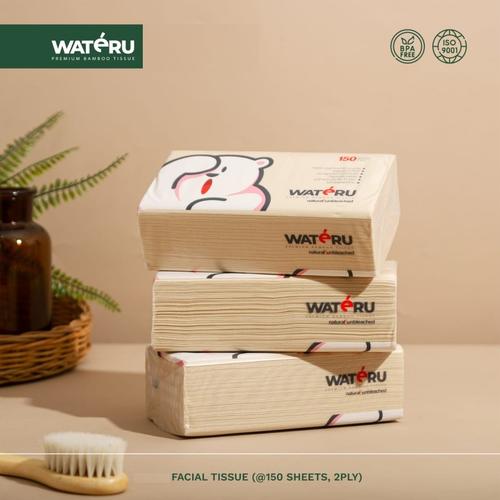Jual Tisu Bambu Wateru / Premium Bamboo Facial Tissue 150 Sheets 2 Ply ...
