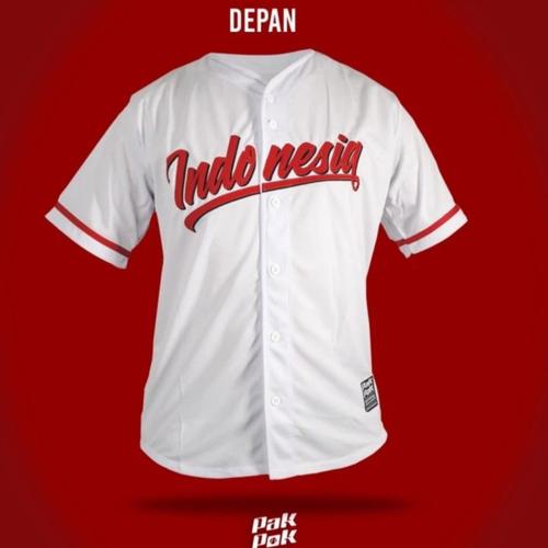 Jual Baju baseball Timnas Indonesia putih pria wanita - Putih, L - Kab ...