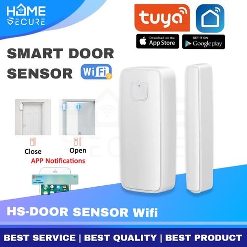 Jual Door sensor WiFi Tuya App / Alarm Sensor Buka Pintu Jendela Pagar ...