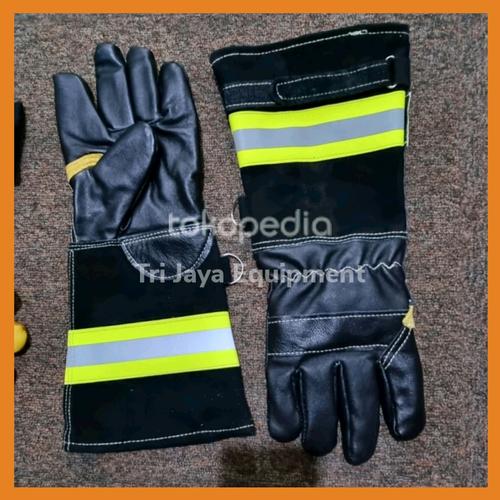 Jual Sarung Tangan Pemadam Kulit Panjang Hitam /Long Leather Fireman Glove - Jakarta Barat - Tri ...