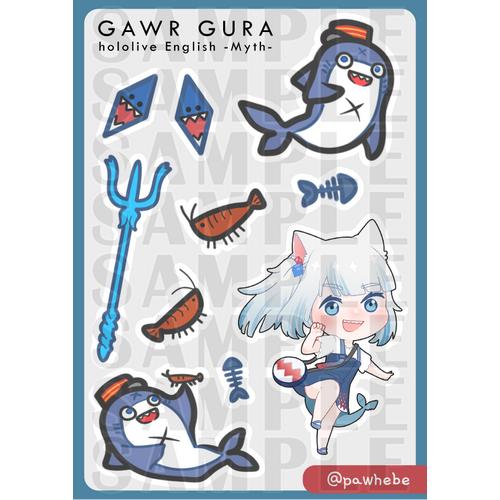 Jual [STICKER SET] GAWR GURA - Hololive English -Myth- Summer Edition ...