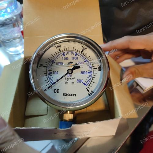 Jual PRESSURE GAUGE / MANOMETER 4 inch MERK SKON 250 BAR - Jakarta ...