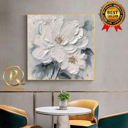 Jual Lukisan Bunga timbul/tekstur + Frame - Kab. Bandung - Rizky_Art ...