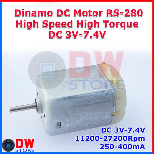 Jual Dinamo DC Motor RS-280 RS 280 High Speed RPM High Torque 3V-7.4V ...