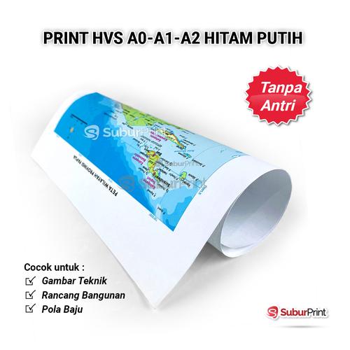 Jual Print Cetak Ukuran Besar A0 A1 A2 Hitam Putih Bahan HVS Murah - A0 - Jakarta Pusat - Subur ...