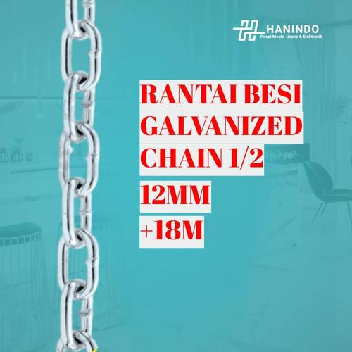 Jual Rantai Besi Galvanis 1/2" - 12mm Galvanized Chain POWERTEC ...