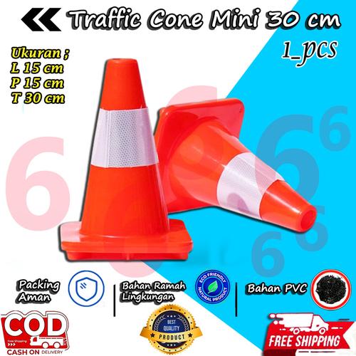 Jual SAFETY TRAFFIC CONE MINI 30 CM KERUCUT LALU LINTAS PEMBATAS JALAN COD - Kota Tangerang ...