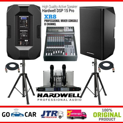 Jual Paket Audio Hardwell 1200 watt Sound System Speaker Mixer Mic ...