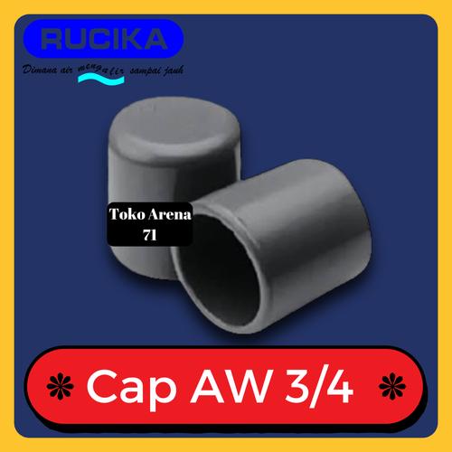 Jual Dop AW 3/4” Cap Tutup Tutupan pipa PVC Rucika 3/4 inch 3/4 inchi ...