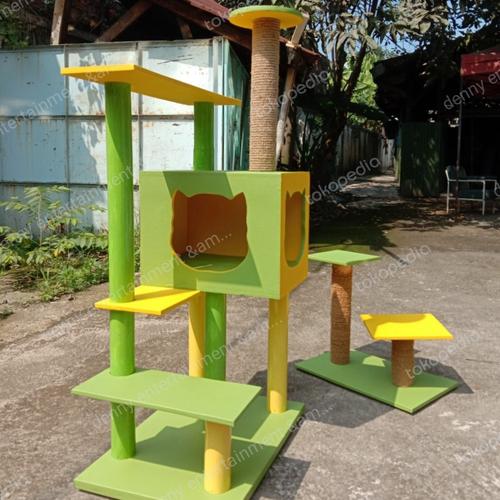 Jual cat tree cage play ground condo premium custom warna kandang ...