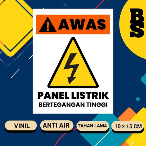 Jual Stiker panel stiker panel listrik tegangan tinggi stiker perhatian ...