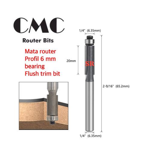 Jual Mata Profil/Router Bits/Laminate Flush Trimming Bit Lurus 6mm Roda ...