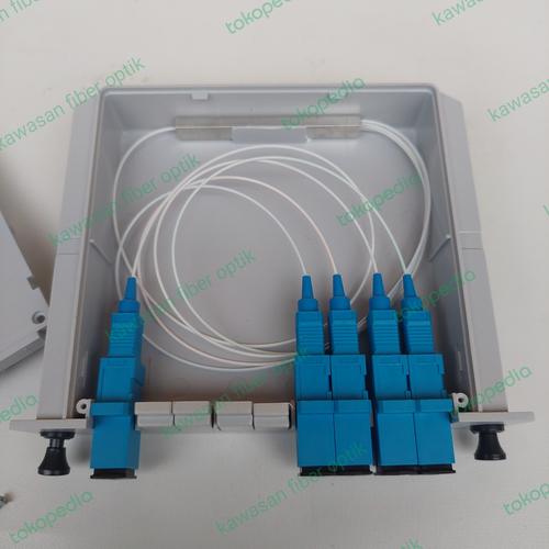 Jual Splitter Box 1:4 SC UPC / Box Spliter 1:4 SC UPC Fiber Optik FTTH ...