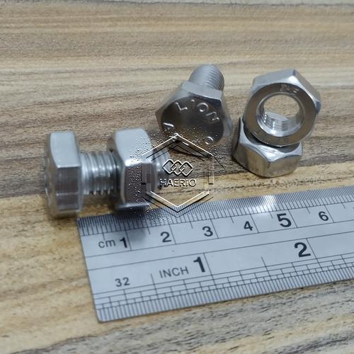 Jual BAUT STAINLESS M10 X 20 STEEL SS BAUD MUR M10X20 SUS 304 KUNCI 17 ...