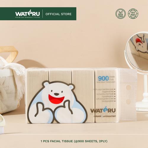 Promo Wateru Natural Bamboo Tissue / Tisu Bambu - Facial 900s 1 Pack ...