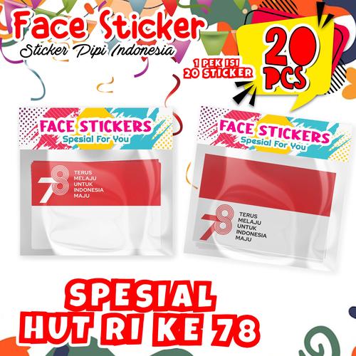 Jual Sticker Pipi Merah Putih / Tempelan Pipi Bendera HUT RI - KODE 03 ...