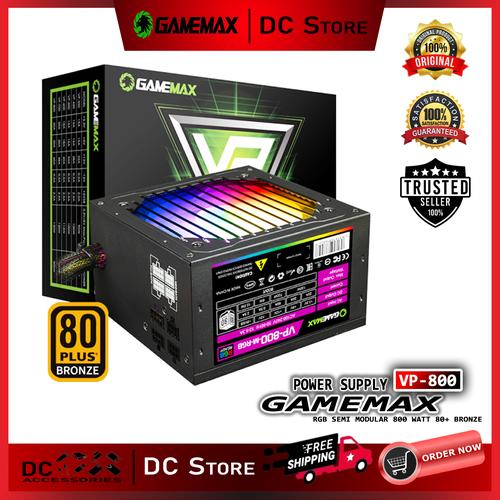 Jual GAMEMAX VP800 RGB POWER SUPPLY 800 WATT PSU 80+ BRONZE - SEMI ...