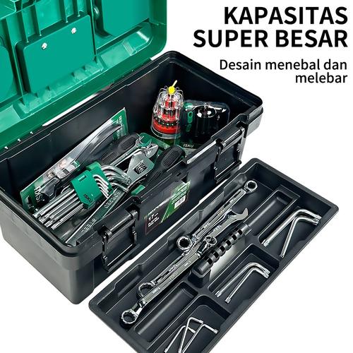 Jual Tool box besar plastik ukuran 14 inch toolbox kotak perkakas ...