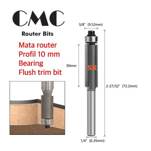 Jual Mata Profil/Router Bits/Laminate Flush Trimming Lurus 10mm Roda ...