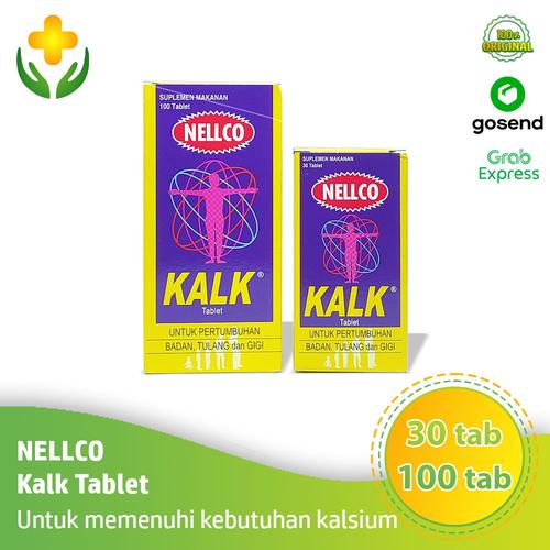 Jual Nellco Kalk 100 Tablet Kalsium Vitamin Tulang - 100 Tablet - Kab ...
