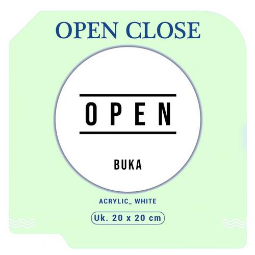 Jual OPEN CLOSE AKRILIK SIGN/ BUKA TUTUP SIGN / SIGN SYSTEM HITAM PUTIH ...