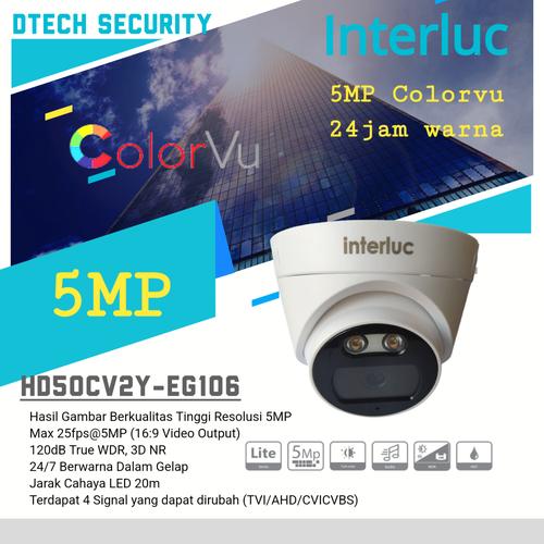 Jual CAMERA CCTV COLORVU 5MP INTERLUC HD50CV2/CCTV INDOR COLORVU 5MP ...