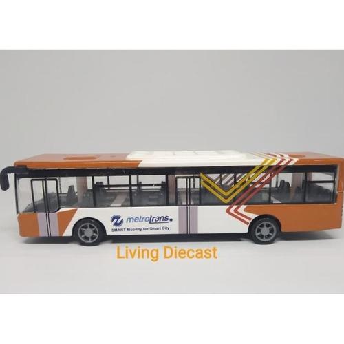 Jual Custome repaint diecast bus transjakarta - Metrotrans (orange ...