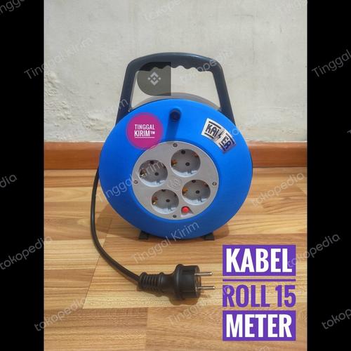 Jual Kabel Roll 15 meter Kaiser/ Kabel Rol Stop Kontak 4 Lubang 15 ...