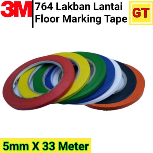 Jual Lakban Lantai 3M 764 Vinyl Floor Marking Tape Pembatas Rekat Kuat 5mm - Putih - Jakarta ...