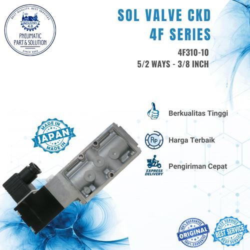 Jual Sol. Valve CKD 4F310-10 DC24V / AC220V Pneumatic Valve Japan ...