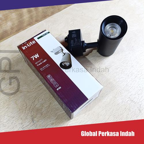 Jual INLITE TRACK LIGHT KAP LAMPU REL SOROT LED SPOT BODY HITAM 7W ...