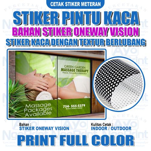 Jual Cetak Stiker One Way Vision Meteran | Pintu Kaca / Jendela Kaca ...