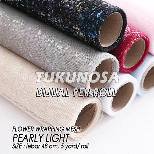 Jual FLOWER WRAPPING MESH /ROLL PEARLY LIGHT TILE KOREAN TILE KILAU ...