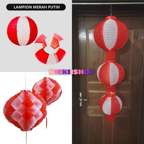 Jual Lampion hiasan dekorasi HUT kemerdekaan RI 17 agustus merah putih ...