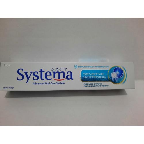 Jual Systema Toothpaste Sensitive White - 105gr / Warna Biru / Odol ...