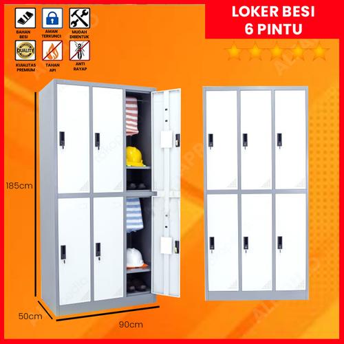 Jual Loker besi 6 Pintu Locker Besi 6 Pintu 3 Baris - Kota Bandung ...
