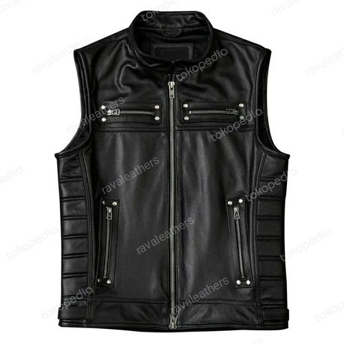 Jual NEW ROMPI KULIT BIKER KULIT ROMPI KULIT MOTOR ROMPI KULIT VEST ...