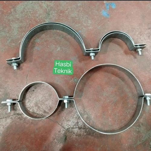 Jual KLEM DOUBLE PIPA 1/2" inch X 1/2" inch KLEM ORNAMEN PJU PUTIH ...