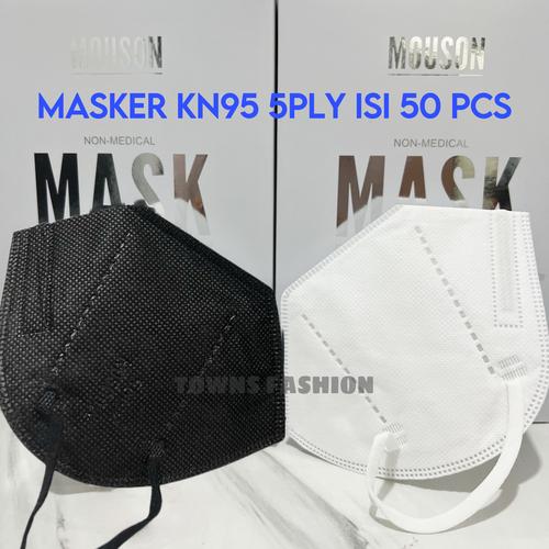 Jual Masker KN95 Mouson 5ply isi 50 pcs ORIGINAL - Disposable Face Mask ...