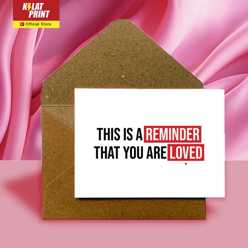 Jual Gift Card Kartu Ucapan Reminder Loved - Jakarta Selatan - Kilat ...