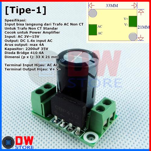 Jual Modul Power Supply Trafo AC Dioda Bridge Berbagai Output Volt ...