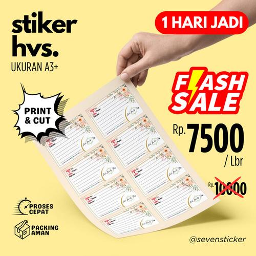 Jual Cetak Stiker Label HVS + Cutting | mudah ditulis pulpen - Kab ...