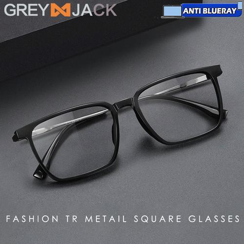 Promo Grey Jack Kacamata Model Kotak TR90+Metal Ringan Bisa Minus 30196 ...