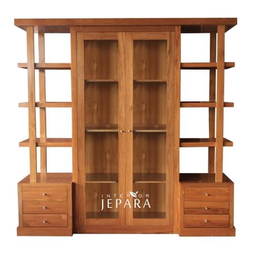 Jual Pembatas Ruangan Rak Buku Bahan Kayu Jati - Kab. Jepara - Interior ...