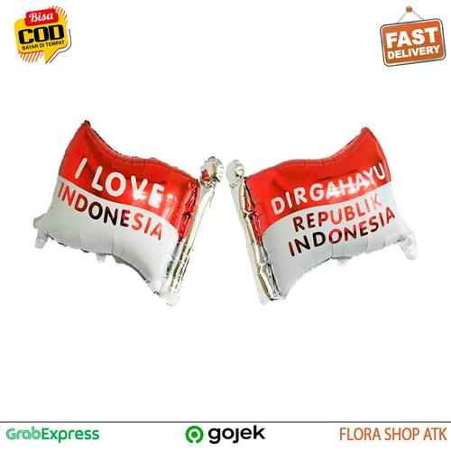 Jual Balon Bendera Merah Putih Balon Dirgahayu Balon Foil Merah Putih ...