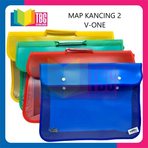 Jual MAP KANCING 2 V-ONE TAS TEMPAT FOLDER FILE DOKUMEN - BLUE - Kab ...