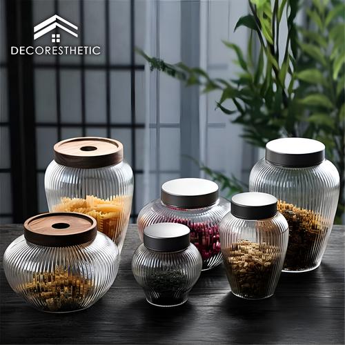 Jual Wadah Toples Kaca Makanan Cemilan Ruang Tamu Besar Storage Jar ...