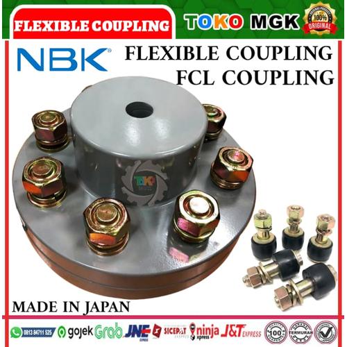 Jual FLEXIBLE COUPLING NBK FCL 125 MAX.BORE 32mm 4BOLT-F3 - MADE IN ...