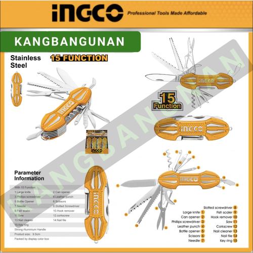 Promo PISAU MINI TOOLS PERKAKAS TANGAN MULTIFUNGSI INGCO HMFK8158 ...